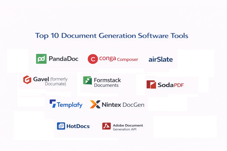 Top 10 Document Generation Software: Features, Pros, Cons & Comparison ...