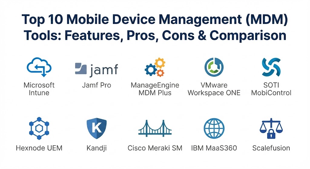 Top 10 Mobile Device Management (MDM) Tools: Features, Pros, Cons ...