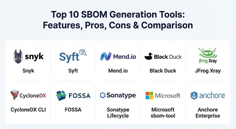 Top 10 SBOM Generation Tools: Features, Pros, Cons & Comparison ...