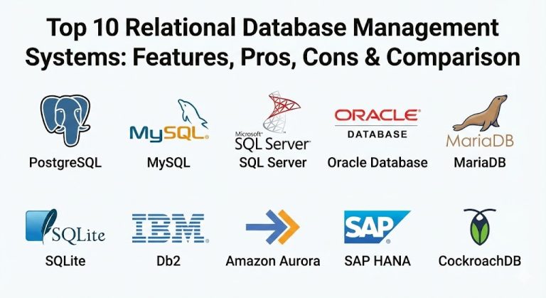 Top 10 Relational Database Management Systems: Features, Pros, Cons ...