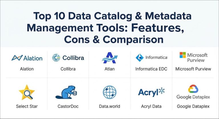 Top 10 Data Catalog & Metadata Management Tools: Features, Pros, Cons ...