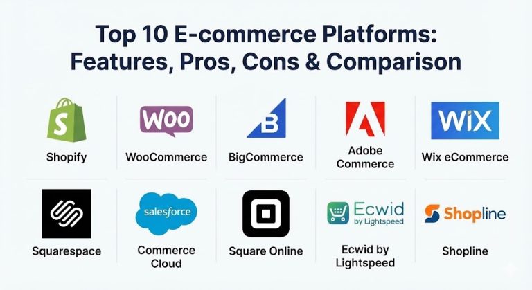 Top 10 E-commerce Platforms: Features, Pros, Cons & Comparison ...