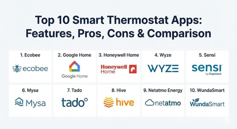 Top 10 Smart Thermostat Apps: Features, Pros, Cons & Comparison ...