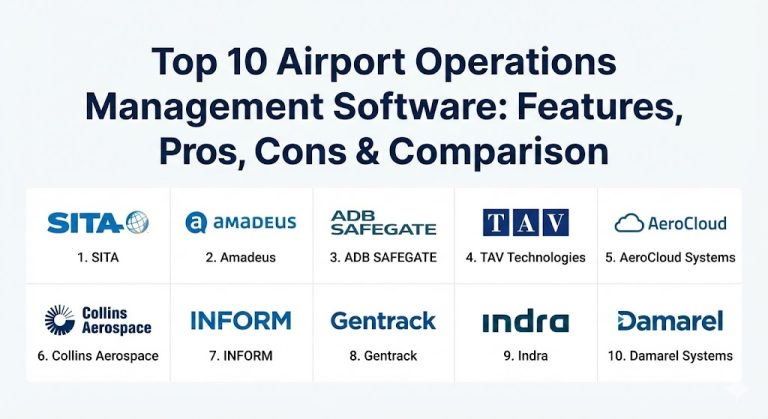 Top 10 Airport Operations Management Software: Features, Pros, Cons & Comparison - Gurukul Galaxy