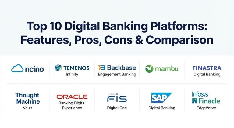 Top 10 Digital Banking Platforms: Features, Pros, Cons & Comparison ...
