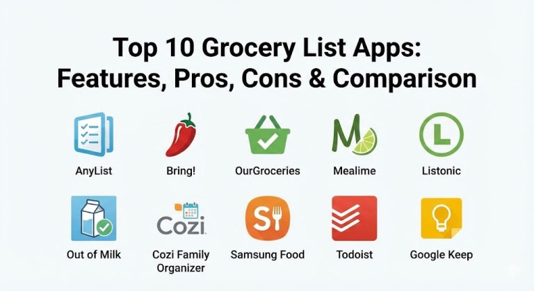 Top 10 Grocery List Apps: Features, Pros, Cons & Comparison – Gurukul ...