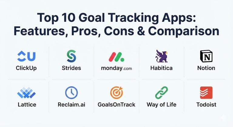 Top 10 Goal Tracking Apps: Features, Pros, Cons & Comparison – Gurukul ...