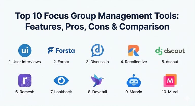Top 10 Focus Group Management Tools: Features, Pros, Cons & Comparison ...