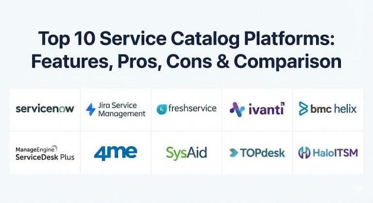 Top 10 Service Catalog Platforms: Features, Pros, Cons & Comparison ...